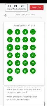 Answer Key for Infosys Springboard- React Associate Developer - Certification - HTML5 - The Language
