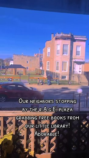 1.4K views · 282 reactions | We love when our neighbors stop by our plaza to check out our little library! If you have any books especially for the little ones…DM us! #Neighbors #RAGEPlaza #Englewood #FYP #Chicago #NeighborhoodAssociation #RAGE #15Years #GreaterEnglewood | R.A.G.E - Resident Association of Greater Englewood | Facebook