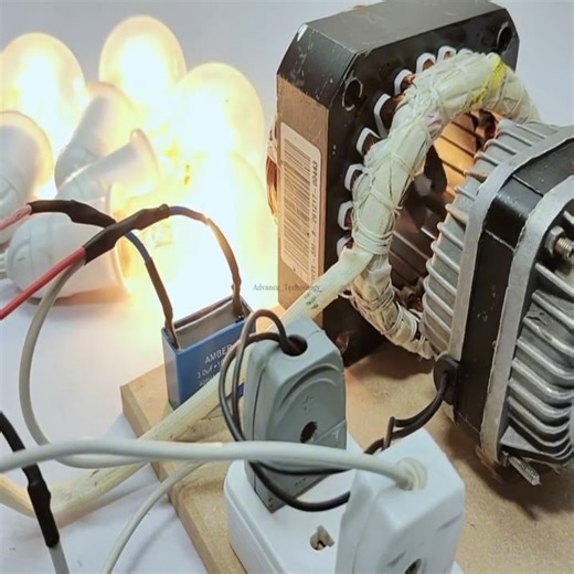 I turn Strong Generator into 220v 12,000w free energy generator use super capacitor #trending #motor #viral #technology #eletric | Deep side