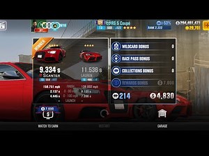 CSR2 - RS 5 Coupe (nitrous stock) (1/4 mile drag) - tune & shift for Tournaments (day 1) - 9.334