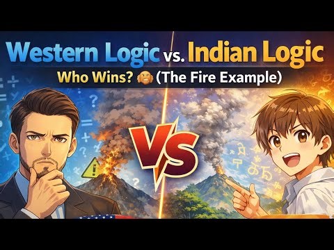 Western Logic vs. Indian Logic: Who Wins? 🧠 (The Fire Example)।#UPSCPhilosophy