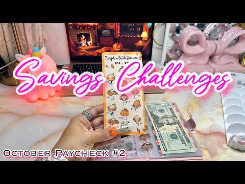 CASH STUFFING SAVINGS CHALLENGES | OCTOBER PAYCHECK #2 | #howtosavemoney #cashenvelopesystem