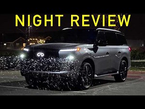 NIGHT REVIEW -- Does the 2025 Infiniti QX80 Shine Bright?? (Headlights, Exterior & Interior)
