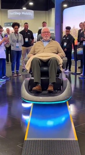 Sleek Hover Wheelchair Glides Over Ramp