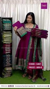 2 pc unstitched Narayanpet anarkali salwar suit @ 899+$😊| Bookings - 6374441254 | www.dsrsarees.com