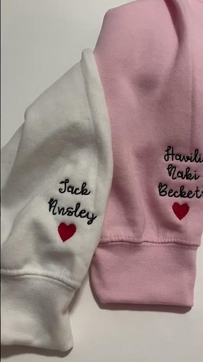 ASMR, HOW TO EMBROIDERY NAMES ON A SLEEVE USING A MAGNETIC SLEEVE HOOP #embroideredsweatshirt