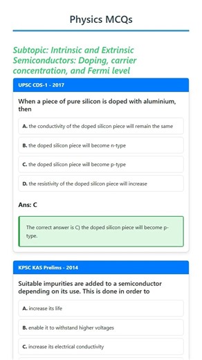 Intrinsic and Extrinsic Semiconductors: Doping, carrier concentration, and Fermi level