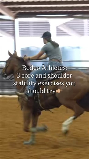 Megan Walker on Instagram: "Whether you rope, run barrels, or tie goats, shoulder and core stability is a MUST! Give these 3 exercises a try - they don’t seem like much but they’ll light you uppp🔥 3 rounds: 5-10 reps per side for each exercise DM me BLUEPRINT to join the rest of us leveling up for our horses 👊🏼✨ #championlivingfitness #rodeoathlete #rodeolife #barrelracer #breakawayroper #cowgirlperformance #cowgirlstrong #barrelracerfitness"