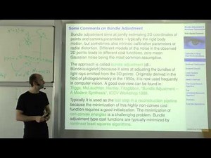 Multiple View Geometry - Lecture 12b (Prof. Daniel Cremers)