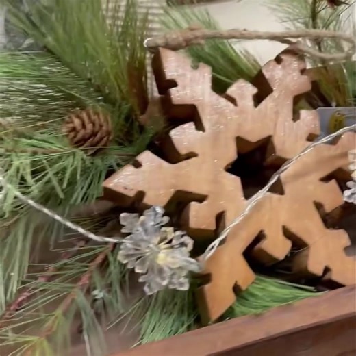 3.8K views · 104 reactions | Pinecone and snowflake string lights. $14.99 | The Old Candle Barn Inc | Facebook