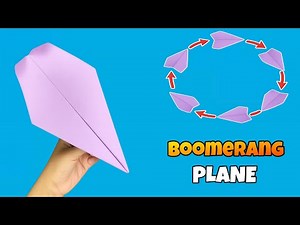 How to Make a Loop De Loop Paper Airplane | Easy Circle & Boomerang Plane Instructions