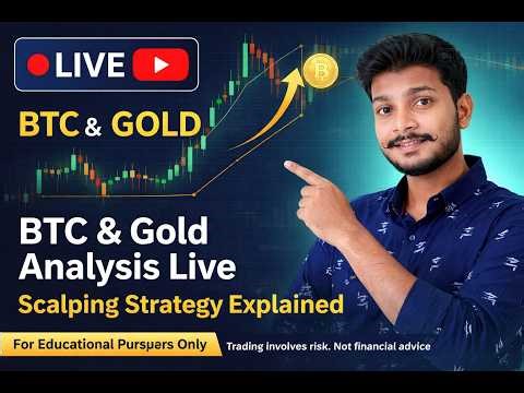 BTC & Gold Analysis Live | Scalping Strategy Explained