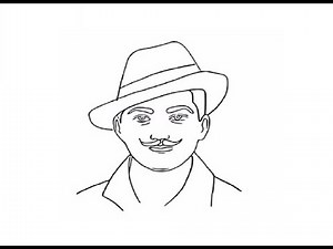 How to draw easy Bhagat Singh face pencil drawing step by step