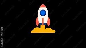 space rocket vector illustration GIF or video