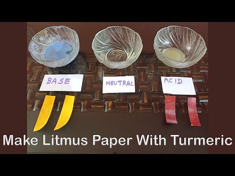 Turmeric Acid Base Indicator - Acid Base Test with Turmeric As Indicator - Turmeric Indicator Paper