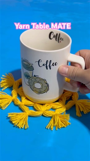 Cozy yarn TABLE Mat 🧶 home decor easy craft