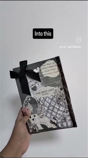 Transforming recycled stuffs into an Artful memory book🌱#DIYDiary #HandmadeGi #AestheticDIY