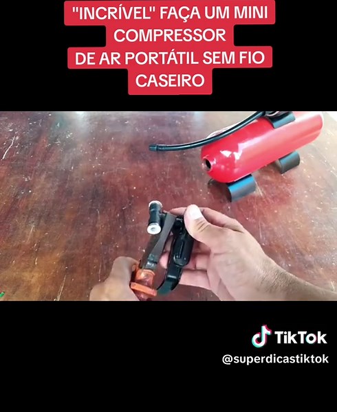 Mini Compressor de Ar Portátil: Faça Você Mesmo