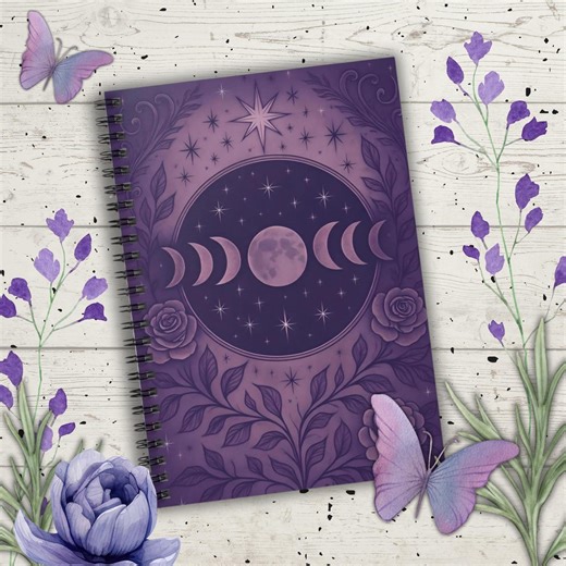 Purple Moon Phase Notebook: Celestial Journal for Witchy Notes, Lunar Rituals, and Astrology - Etsy