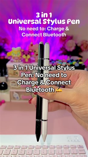 3 in 1 Universal Stylus Pen: No Need to Charge & Connect Bluetooth!