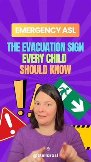 🚨 Parents — here’s a life-saving tip: not all ASL signs are the best choice in an emergency. While signs like “run” or “go” seem obvious, they can also be recognized by the wrong people. That’s why I teach a specific evacuation sign that’s clear for your child — but discreet enough to keep them safe. This isn’t just about teaching a single sign; it’s about building a safety plan with your child. Practice at home, decide together who their “safe people” are (like a trusted friend, teacher, or an