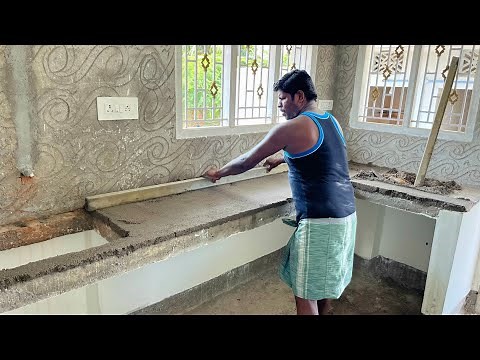 Techniques of Granite Easy Installation on Kitchen Table|Countertop Granite fitting|Kitchen SlabWork