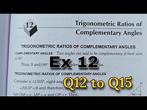 Class 10 Ex 12 Q12 to Q15 Trigonometric Ratios Of Complementary Angles | RS Aggarwal CBSE | Rajmith