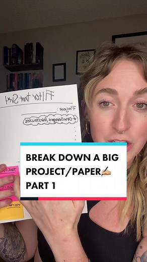 how to break down a paper or project thats due soon…step by step. coz we be pressure performers out here🤓 pt 1 #productivitytok #schoolprojects #adhdtips #timemanagementhacks #procrastination