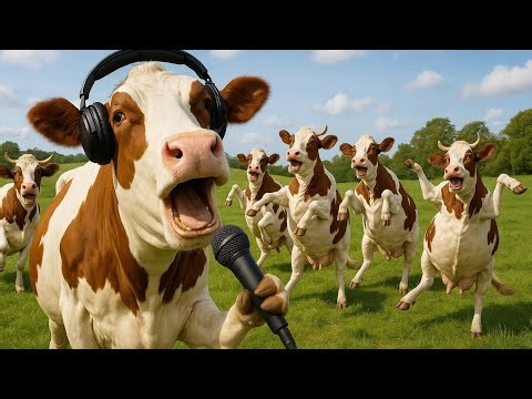 Menggembalakan Sapi Jinak Setiap Sore Sapi Menari, Suara Sapi, Sapi, Sapi Lucu, Sapi Makan Rumput