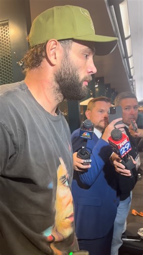 Dallas Goedert on the non pass interference call at the end of the game and on the tough loss to the Broncos. “Offensively, I feel like we let the team down for sure.” Eagles lose their first game of the season. | Bill Colarulo
