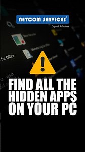Find all the hidden apps on your PC #netcomservices #techtips #techtip #hiddenapps #laptop #short