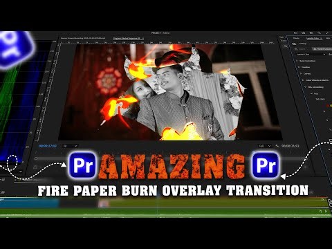 Create Amazing Fire Paper Burn Overlay Transition In Premiere Pro || UsE Track Matte Key