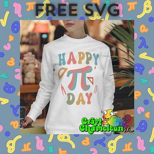 Celebrate Pi Day with this free SVG digital design! Perfect for your crafting projects and available for free today only. Show off your love for math and get creative with this limited time offer. Download now and add some pi to your life. https://craftchameleon.com/collections/free-designs #craftchameleon #svg #cricut #silhouette #free | Craft Chameleon | Facebook