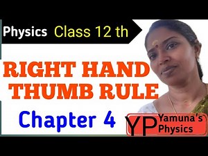 class 12 Physics : chapter 4 : RIGHT HAND THUMB RULE