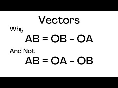 Vectors: Why is AB = OB - OA?