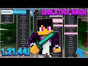 🩷 !NUEVO SOLSTICE CLIENT 1.21.44 MEDIAFIRE LINK para MCBE! (Kill Aura, Xray, Hitbox expand)