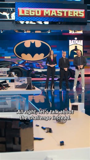 Caped-Crusader creations? in front of LEGO Batman himself!? no pressure 😅🦇 catch up on our Batman challenge now streaming on Hulu! 🤩 #LEGOMastersFOX | LEGO Masters
