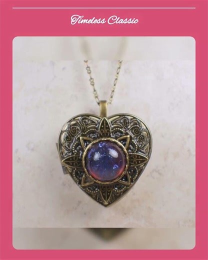Dragon's Breath Red Glass Opal Music Locket