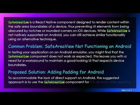 How to Add SafeArea in React Native for Android