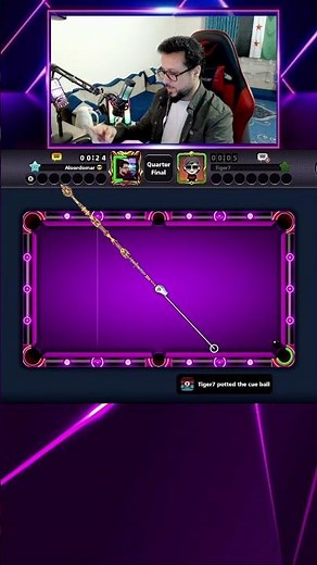 با اخر ثانية كيس شوت وتريك شوت لعبة بلياردو 8 Ball Pool #aloordomar #8ballpool #بلياردو#gaming