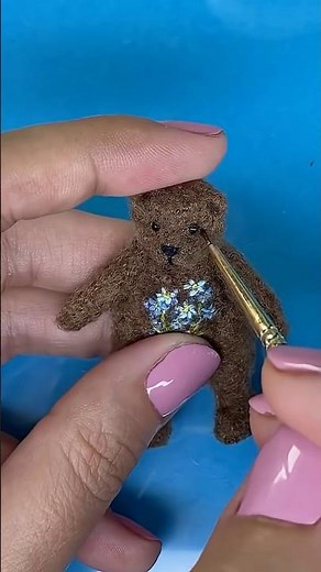 TUTORIAL Miniature Crochet Teddy Bear Pattern 1:12 Scale, Amigurumi
