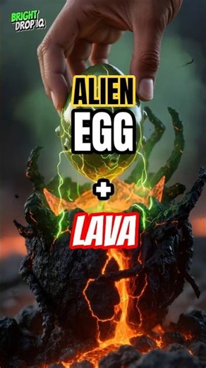 What happens when you drop an alien egg inside lava? #shorts