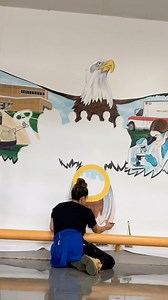 Painted 9hrs at Central Prison today because it’s my goal to be done tomorrow. When my eyes start getting blurry it’s my body telling me to stop for the day. It’s looking like I will finish on time! I am so tired but knowing we are at the end is what gives me that last stretch of motivation. Also shoutout to the SGT who is with me the whole time and you might not see it in the Timelapse but every time an inmate walks by he stands next to me always on watch. Made me feel 100% comfortable to paint