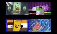 Mix of 4 videos from youtube : spongebob vs inanimate insanity ll sparta quadparison 4