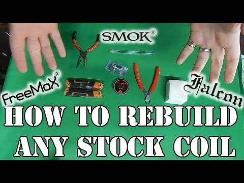 How To Rebuild and Rewick Almost Many Stock Coil | Pre-built coils Including SMOK TFV Mesh Pro