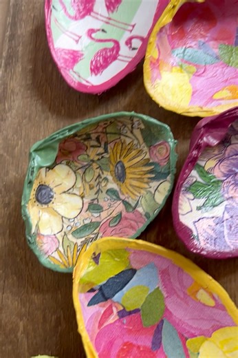 Part 2 of my series-Destashing my craft closet. Decoupaged Shells | Simply Made Unique by Jill