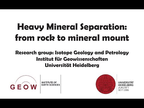 Heavy Mineral Separation - from rock to mineral mount