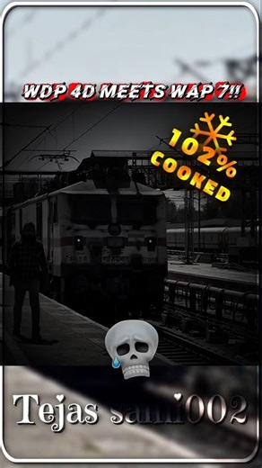​WDP-4D meets WAP-7 🤯🚂🔥King Meets King! #wdp4d#meet #wap7#indianrailways#attitude #edit#shorts#aura