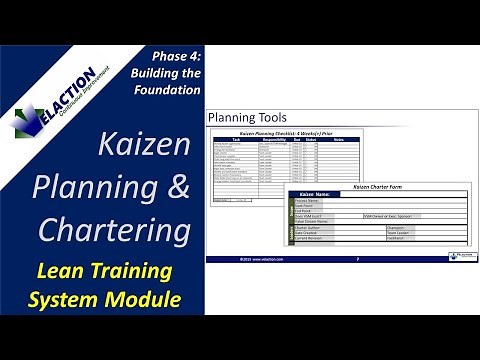 KAIZEN PLANNING AND CHARTERING - Video #24 of 36. Lean Training System Module (Phase 4)