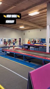 Kinsley from team with power hurdle Roundoff 4 Backhandsprings on tumble track! Awesome job and keep up the hard work! | Hangtime TNT Gymnastics